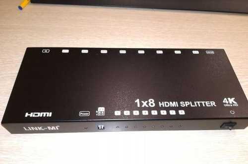 Hdmi Splitter 1x8 делитель на 8 выходов 4K