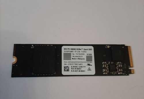 Жесткий диск M.2 2280 nvme 512Gb WD