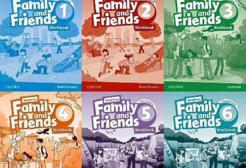 Family and Friends starter,1,2,3,4,5,6 workbook
