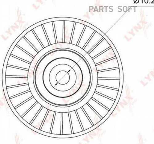 Lynxauto PB-7173 Ролик направляющий / приводной VW