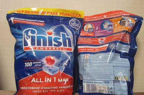 Таблетки Finish All in 1 Max - 1упаковка по 100таб