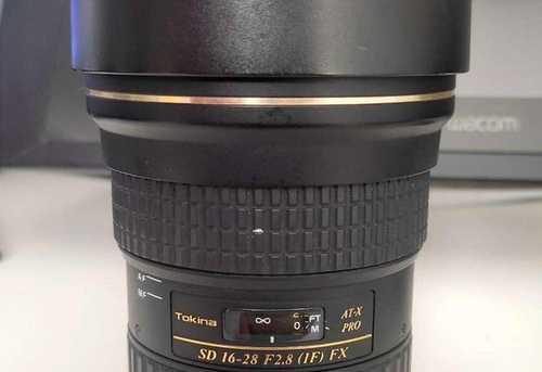 Объектив Tokina AT-X 16-28 F 2.8 PRO FX Nikon