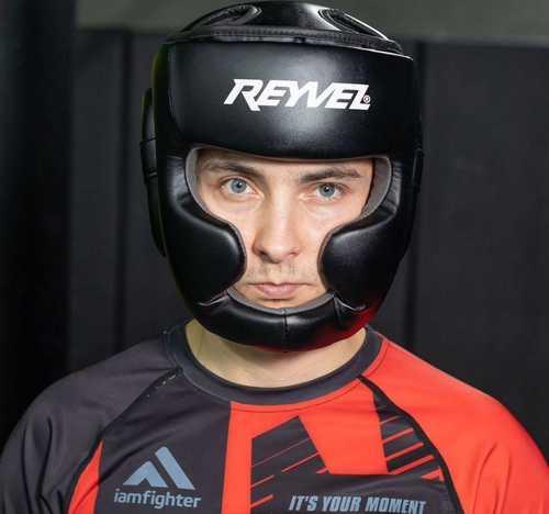 Шлем трен. reyvel закрытый, винил Black