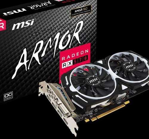 Видеокарта MSI AMD Radeon RX 570 armor OC 8gb