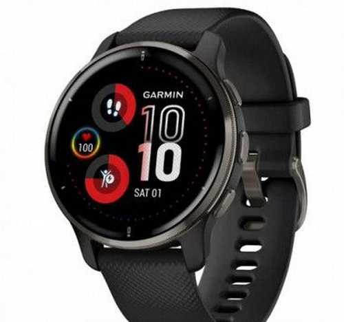 Garmin Venu 2 Plus GPS / Black Case / Silicone Band ANZ