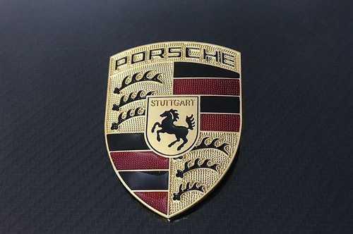 Эмблема на капот Porsche Gold со штырьками