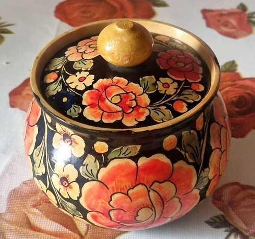 Сахарница СССР деревянная