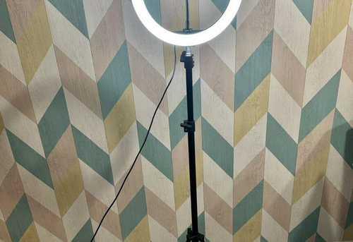 Кольцевая селфи лампа со штативом 30см