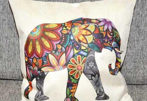Декоративная наволочка "Индийский слон", 44х44см