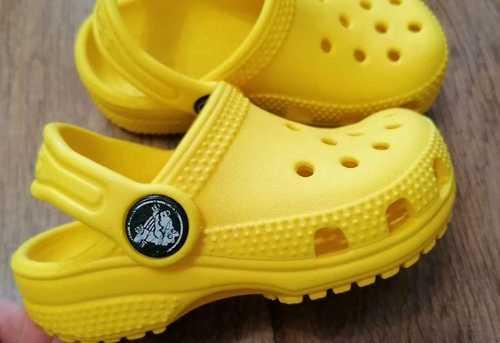 Crocs сабо оригинал детские желтые c5