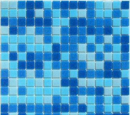 Мозаика стеклянная голубая
