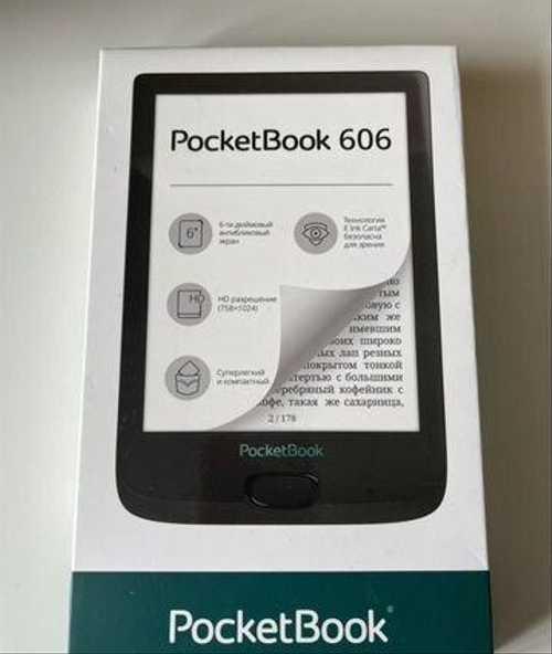 6" Электронная книга PocketBook 606 + чехол