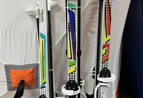 Лыжный комплект Движок-лыжи 140 см+палки+крепление
