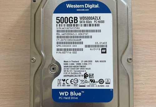 Жесткий диск 500 гб для пк 3,5 WD 500Gb WD5000azlx