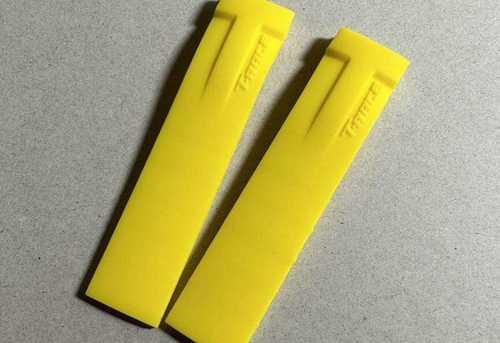 Желтый каучук для часов Tissot T-race 21-20mm