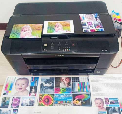 Принтер А3  струйный цветной epson WF-7015