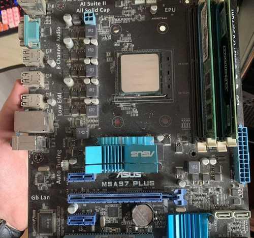 Мат плата asus m5a97 plus fx6300 6 ядерный