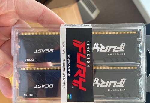 Память kingston fury ddr4 3200 16gb 8x2 обмен