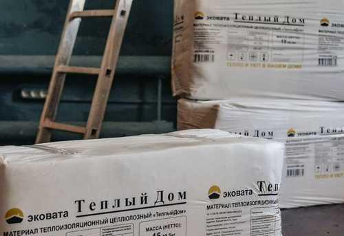 Утеплитель Эковата "теплыйдом"