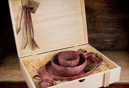 Набор посуды в деревянном ящике Kupilka Preimuim