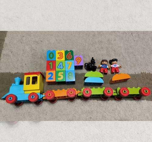 Lego duplo паровозик с цифрами