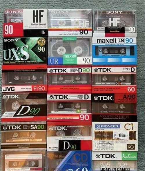 Аудиокассеты новые Sony, Maxell, Tdk, Pioneer, Jvc