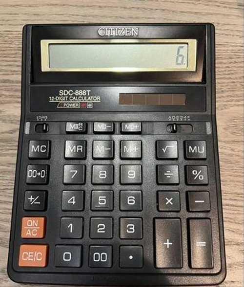 Калькулятор Citizen SDC-888T 12 Разрядный