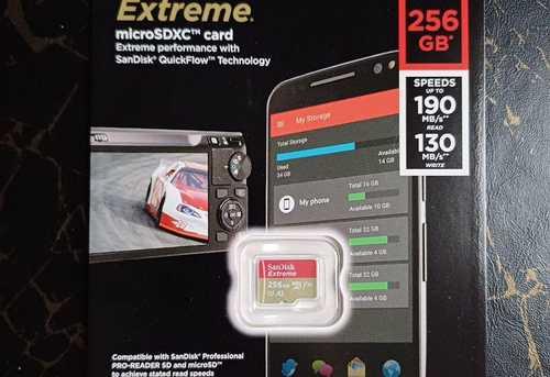 Карта памяти micro SanDisk Extreme 256 гб