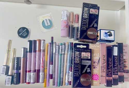 Тушь, тени, подводки NYX,maybelline,loreal