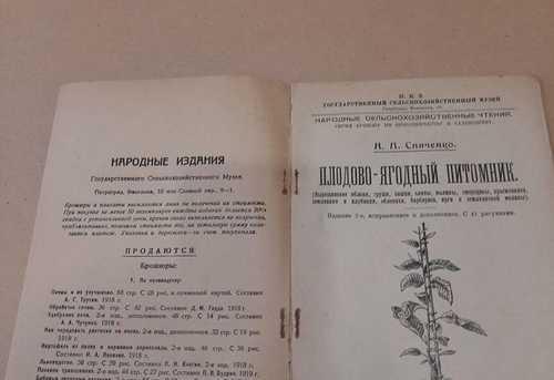 Плодово-ягодный питомник 1919 г