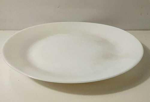 Тарелка десертная фарфоровая белая (икеа)