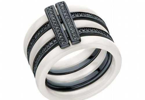 Серебряное керамическое кольцо