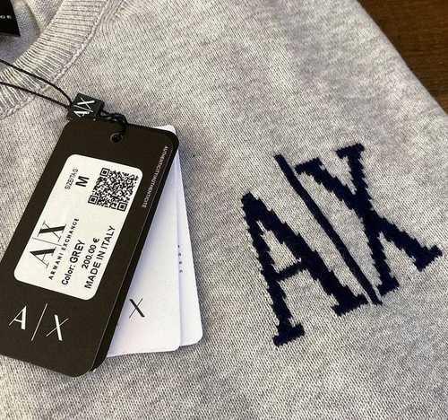 Джемпер armani exchange мужской серый