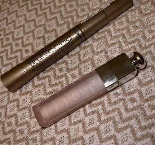 Dior Lip maximizer Serum / Тушь Loreal Telescopic