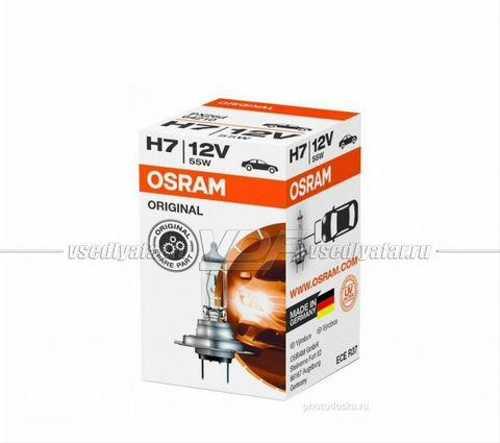 Лампа галогенная osram H7 Original 12V 55W, 1шт