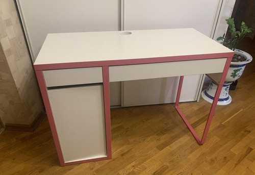 Письменный стол IKEA белый с розовым