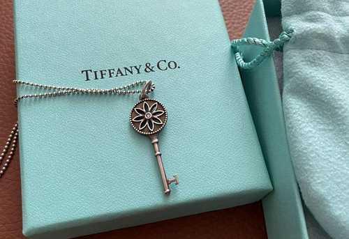 Tiffany Keys кулон с бриллиантом и цепочкой