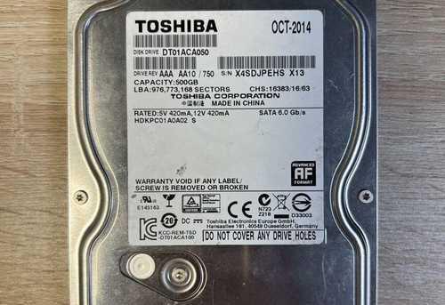 Жесткий диск на 500гб от Toshiba