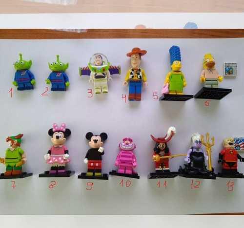 Минифигурки Lego Toy Story, The Simpsons, Disney