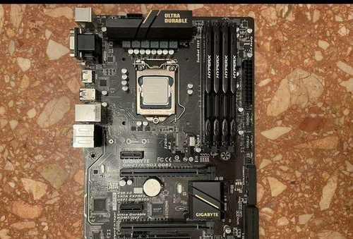 Intel 6600к+Z170 HD3 +DDR3Kingston ddr3 4x4gb