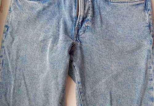 Голубые мужские прямые плотные джинсы H&M