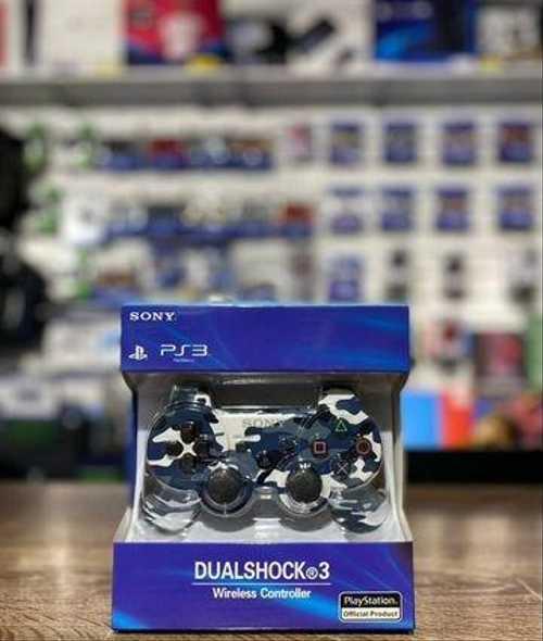 Новый Геймпад PS3 - Синий Камуфляж