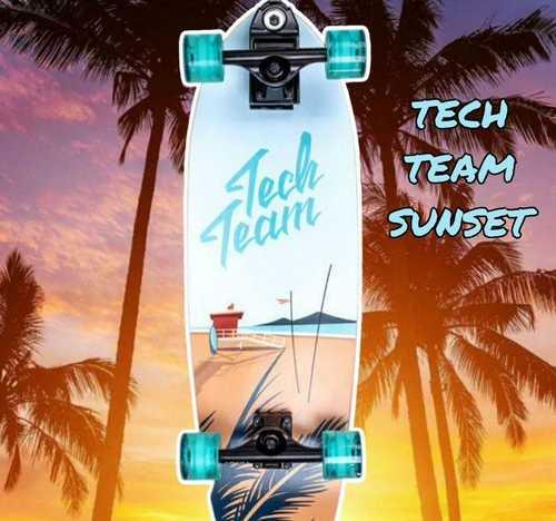 Сёрфскейт Tech Team Sunset Пляж новый