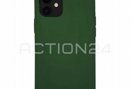 Чехол на iPhone 11 Silicone Case (темо-зеленый)