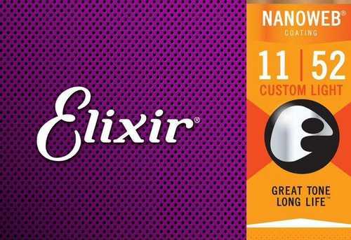 Струны для гитары Elixir 16027 NanoWeb Custom Ligh