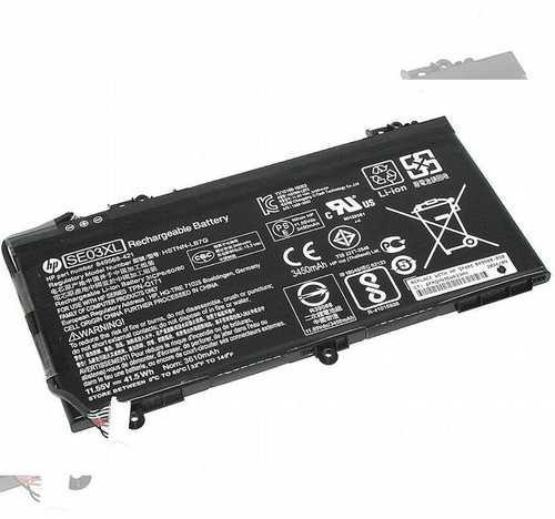 Аккумулятор для HP Pavilion 14-AL, (SE03XL, hstnn-LB7G), 41.5Wh 3450mAh, 11.55V