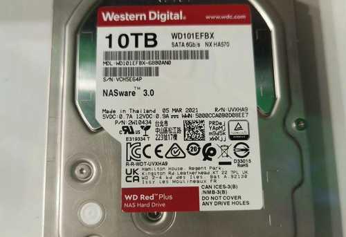 Жесткий диск WD RED 10tb наработка 1год всего