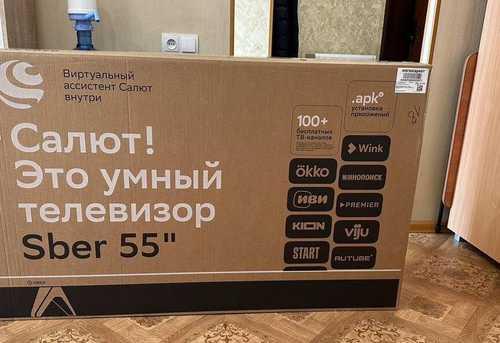 Телевизор Sber SDX-55U41 55"(139 см), UHD 4K новый