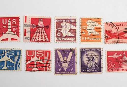 Почтовые марки США. Набор 10 штук. №22