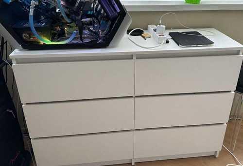 Комод IKEA мальм Новый 6 ящиков белый аналог
